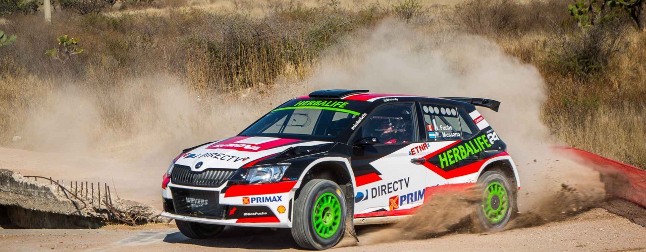 Four Fabia R5 cars at the Rally Guanajuato México - Škoda Motorsport