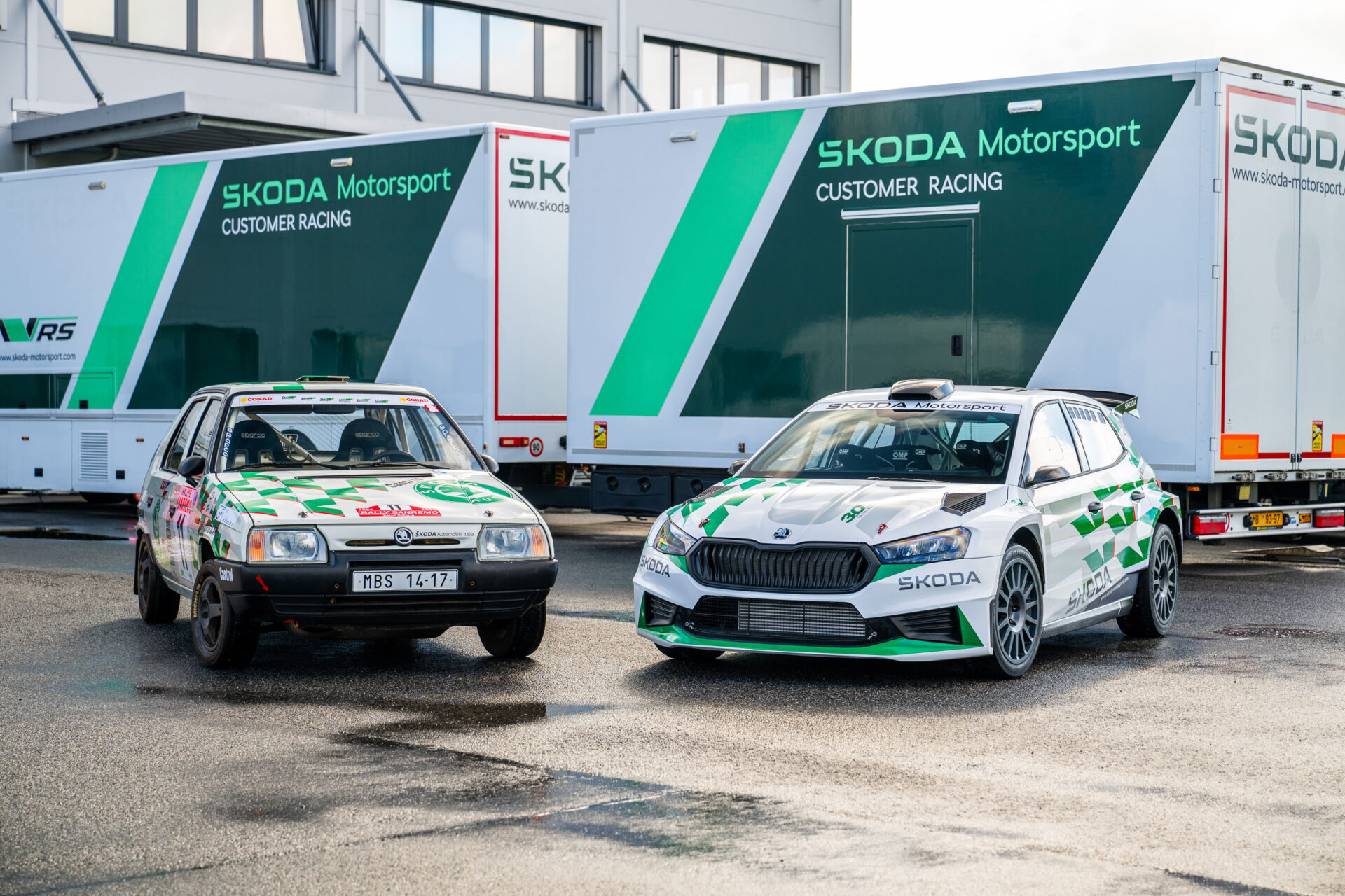 Fabia RS Rally2 in legendary colours - Škoda Motorsport