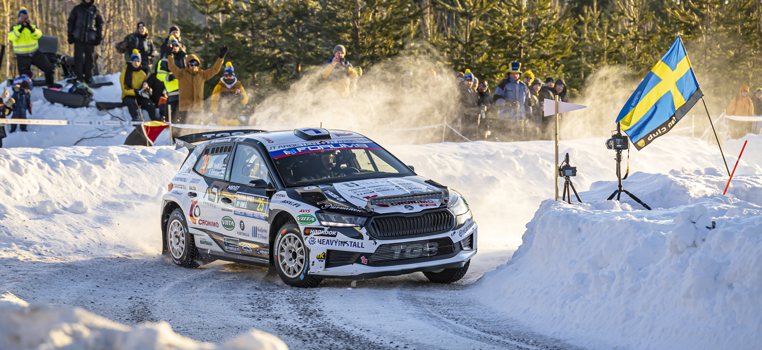 Six Scoring Crews on Snow | Swedish Rally - Škoda Motorsport